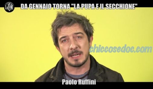 "LE IENE": PAOLO RUFFINI CONFERMA LA PRESENZA AL SUO FIANCO, A "LA PUPA ...